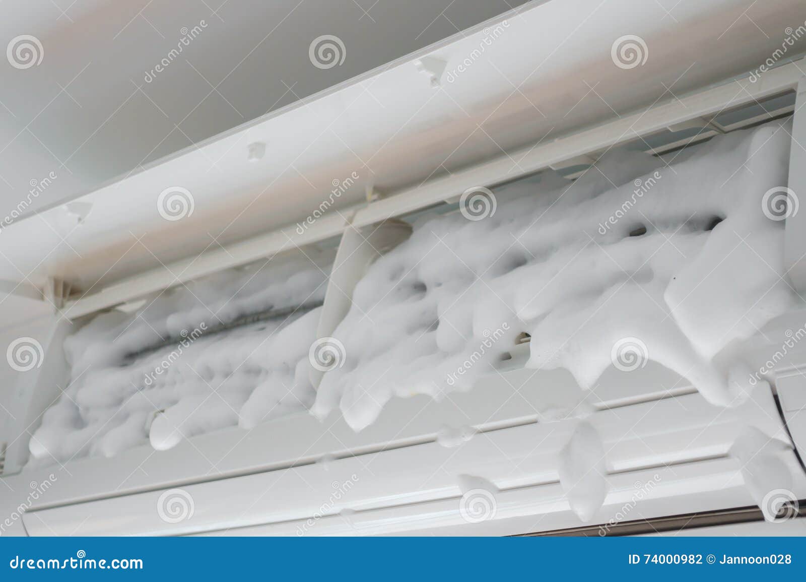 Air Conditioner Cleaning with Washing Foam . Stock Photo - Image of ...