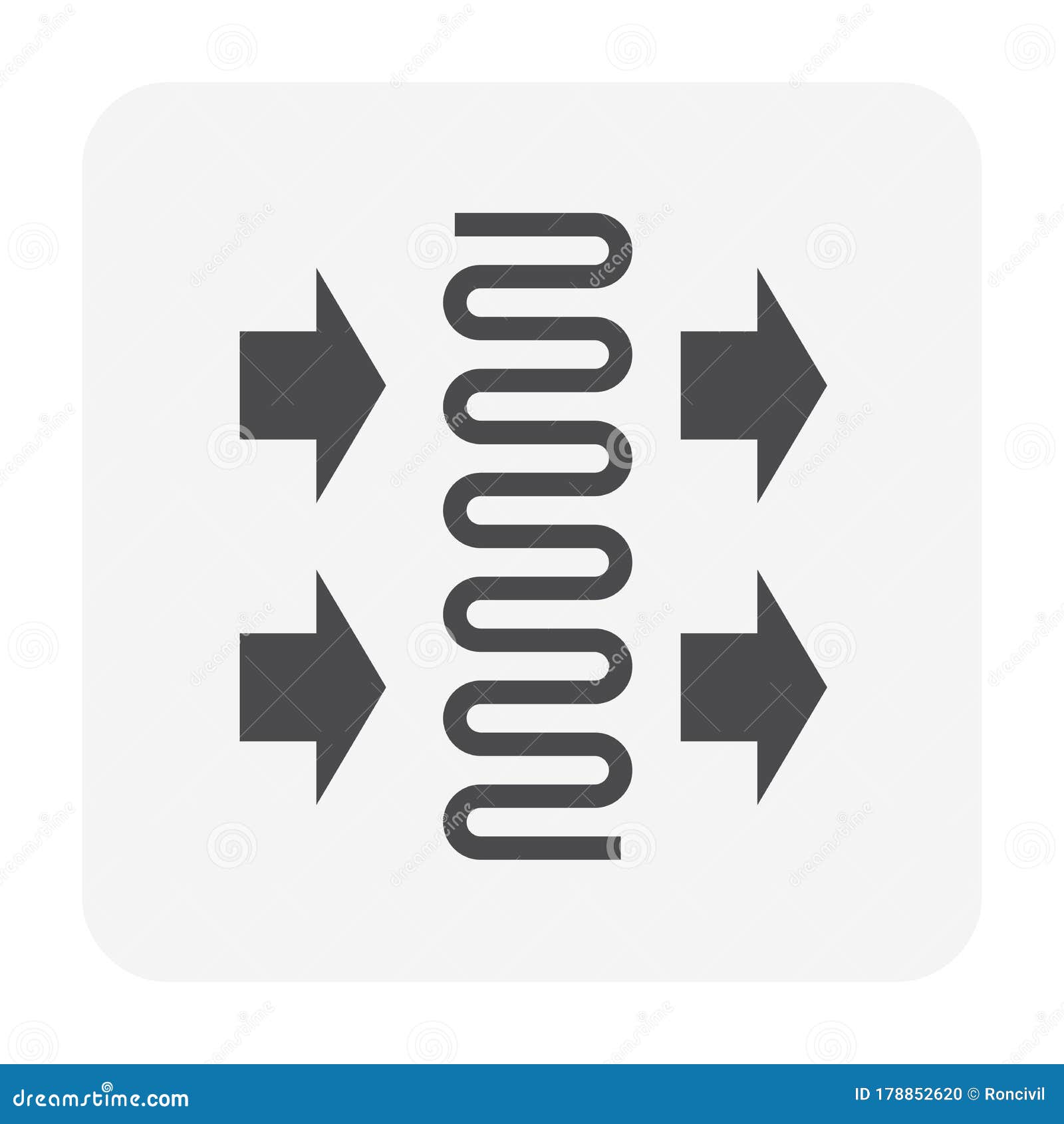 Air conditioner coil stock vector. Illustration of home - 178852620