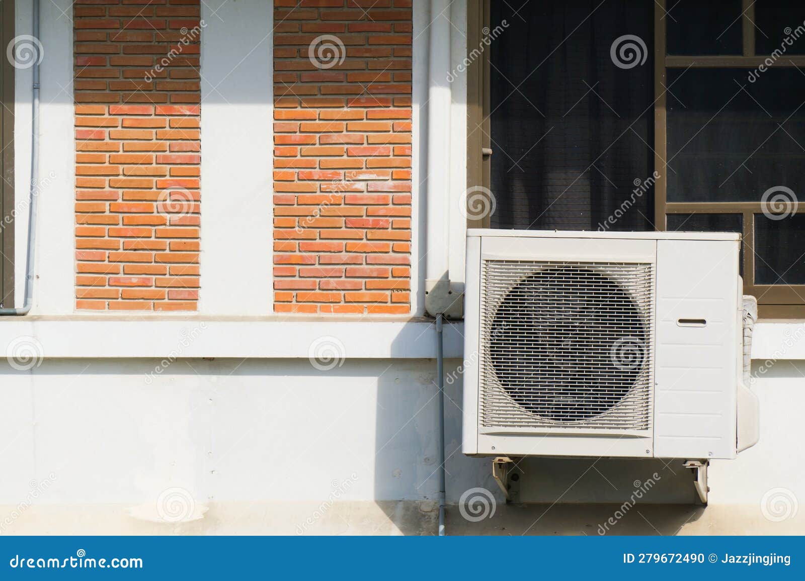 Air conditioner compressor stock photo. Image of worker - 279672490