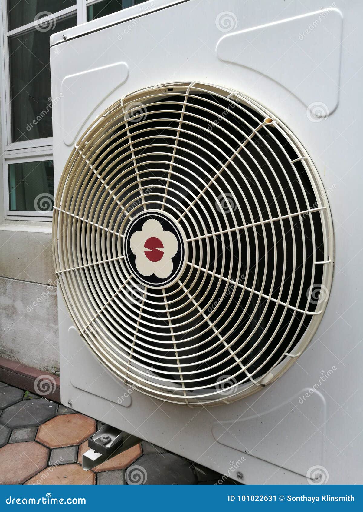 Air conditioner compressor stock image. Image of pavement - 101022631