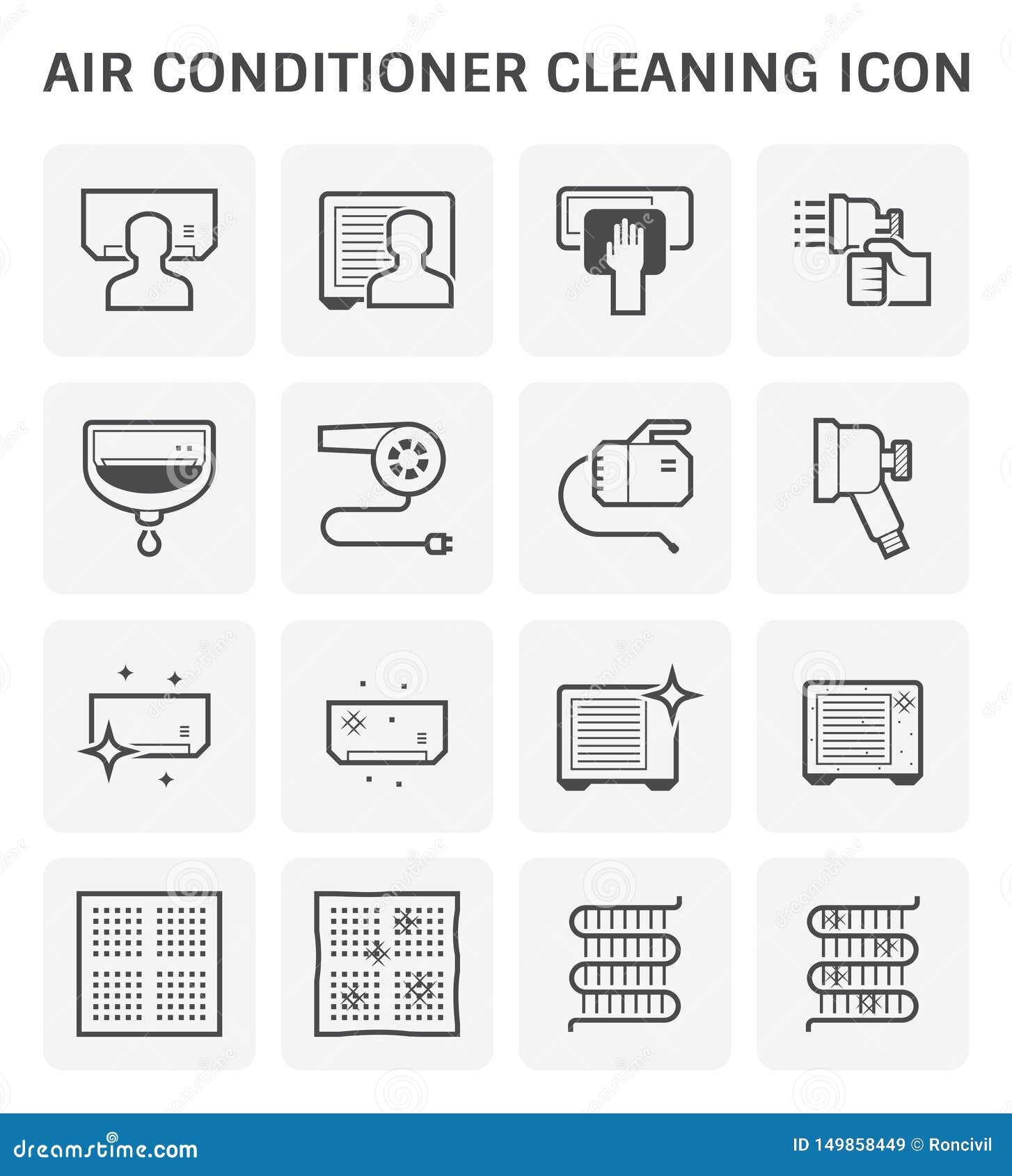 Air Conditioner Filter Cleaning Stock Illustrations – 298 Air ...