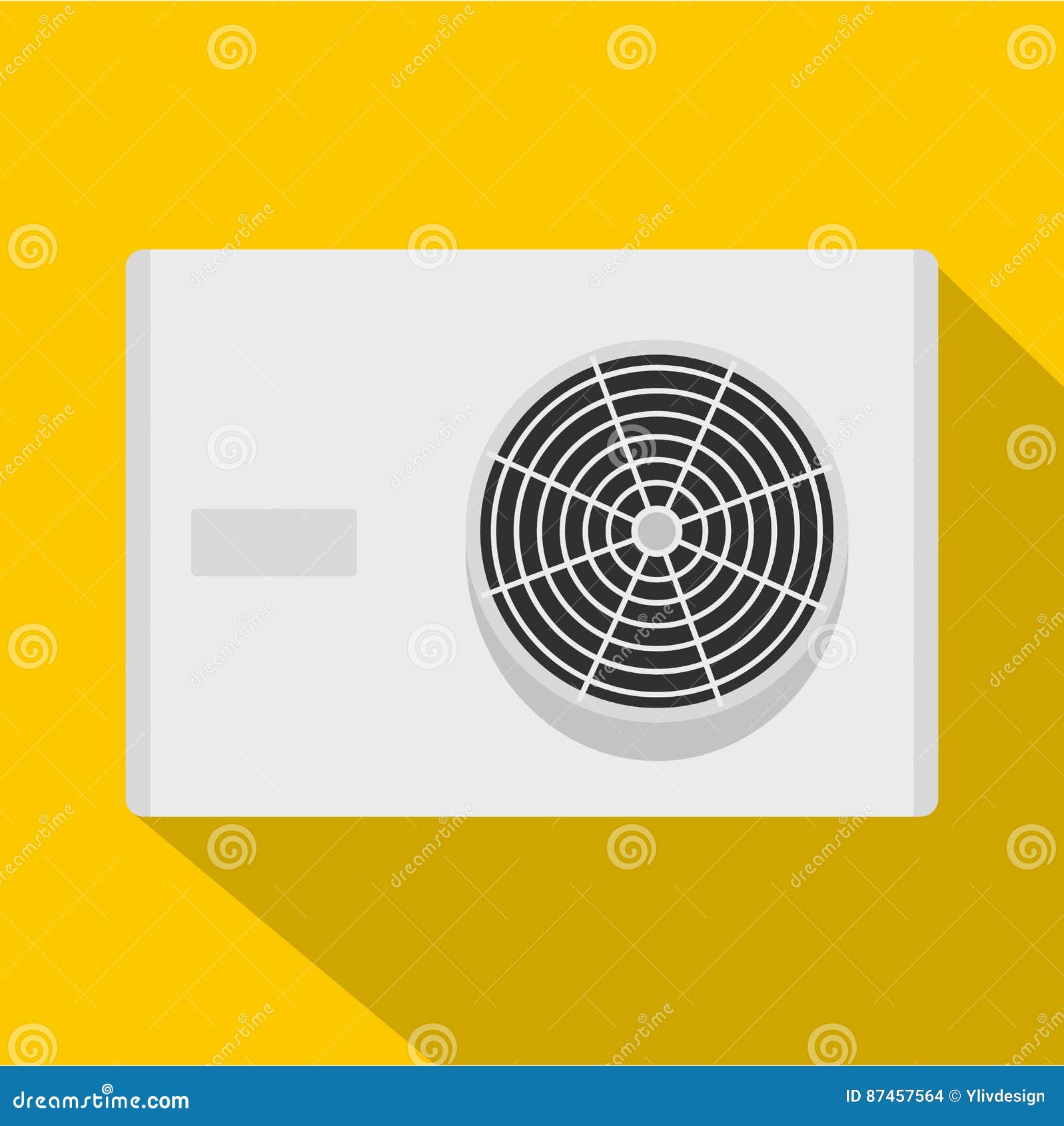 Air Conditioner Compressor Unit Icon, Flat Style Stock Vector ...
