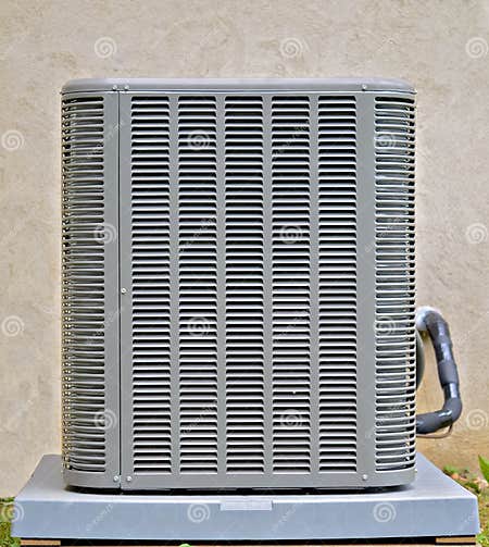 Air Conditioner Compressor Unit Stock Photo - Image of vertical, grid ...