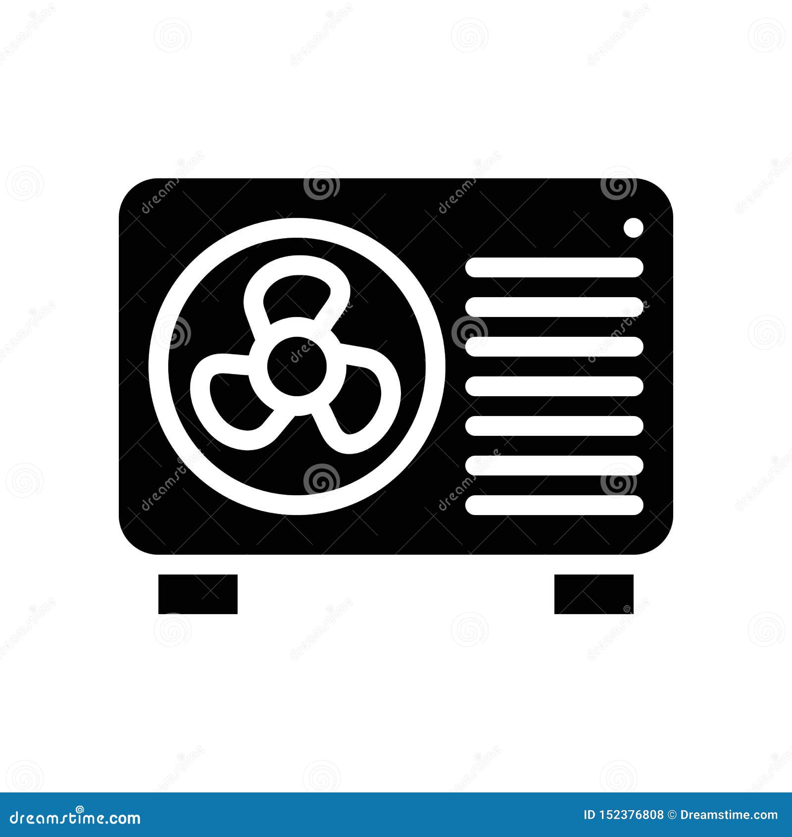 Air Conditioner Compressor Unit Vector Illustration, Isolated Solid ...