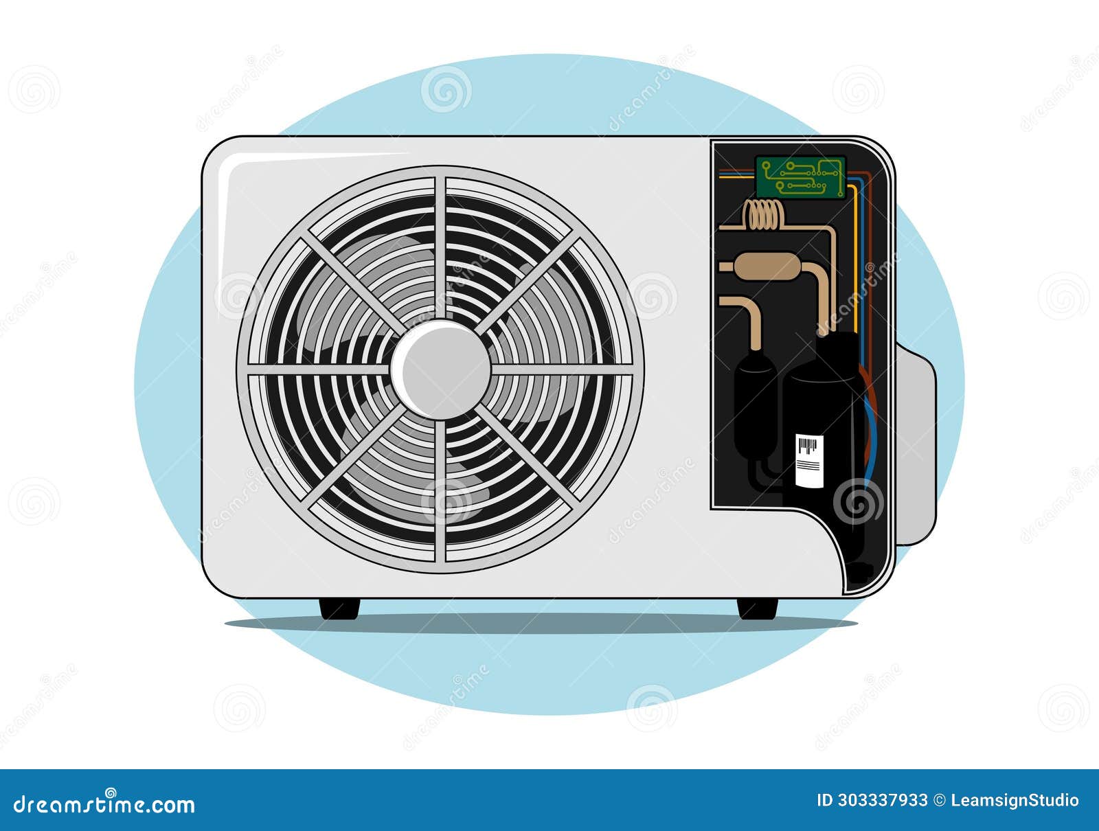 Air Conditioner Condenser Design Illustration Stock Vector ...
