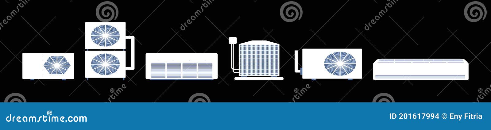 Air Conditioner or Air Conditioning and Air Compressor Part of Hvac ...