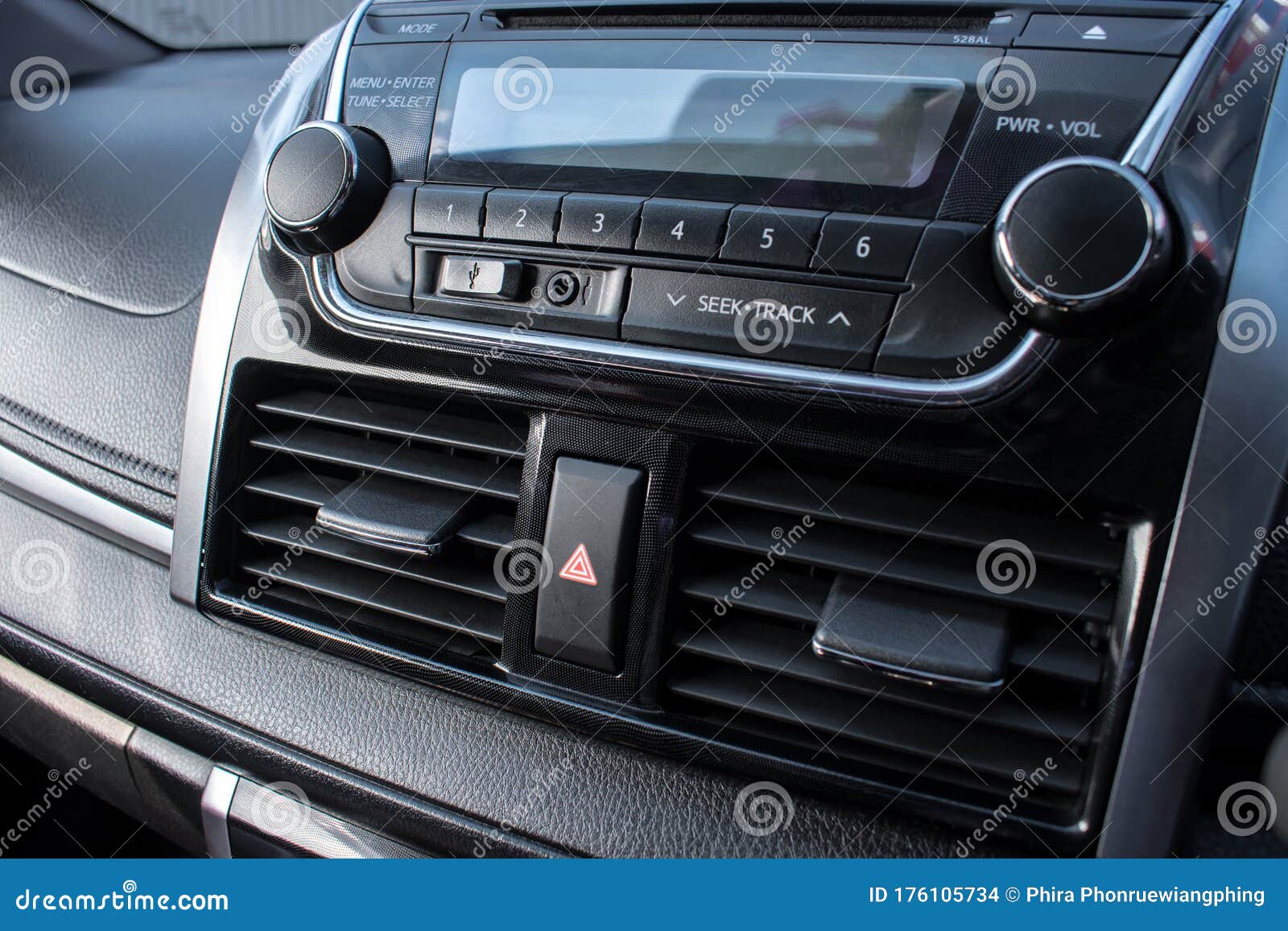 Air Conditioner at the Console of the Car Stock Photo - Image of design ...