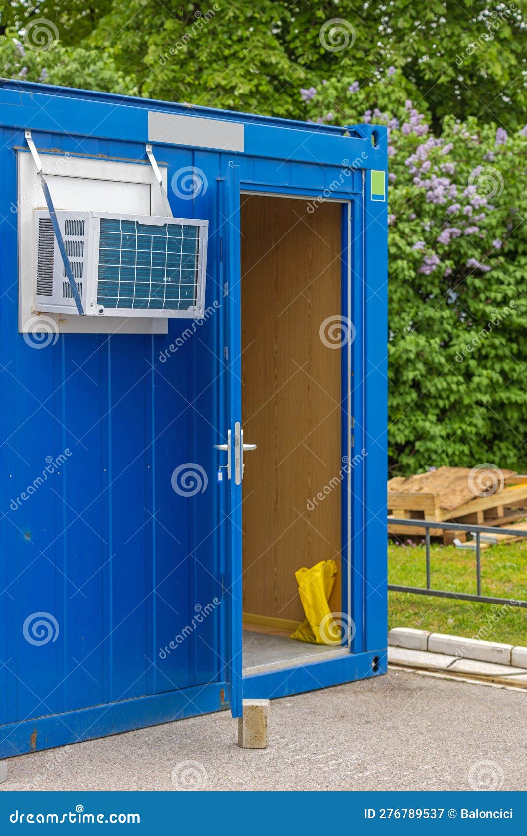 Air Conditioner Container Office Stock Image - Image of cargo, industry ...