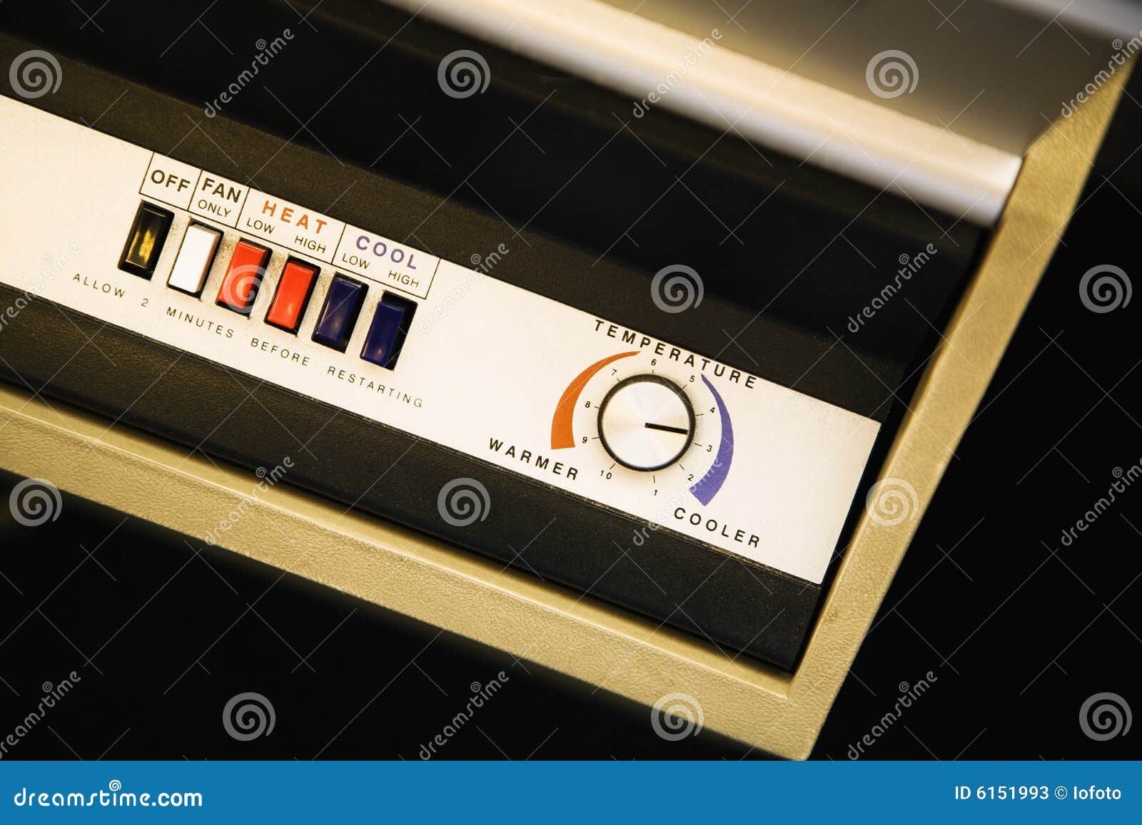 Air Conditioner Control Panel. Stock Image - Image of control, close ...