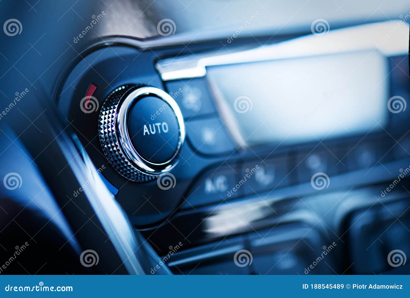 Air Conditioner Control Panel, Car Cooling System Stock Image - Image ...