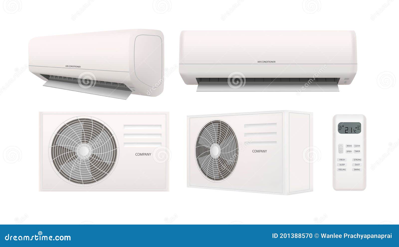 Aircon AC Isolated On Transparent Background PNG Stock Photo ...
