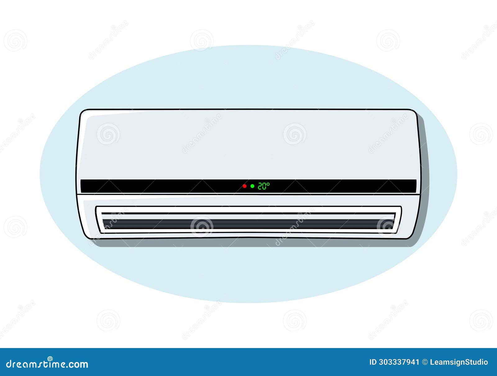 Air Conditioner Evaporator Design Illustration Cartoon Vector ...