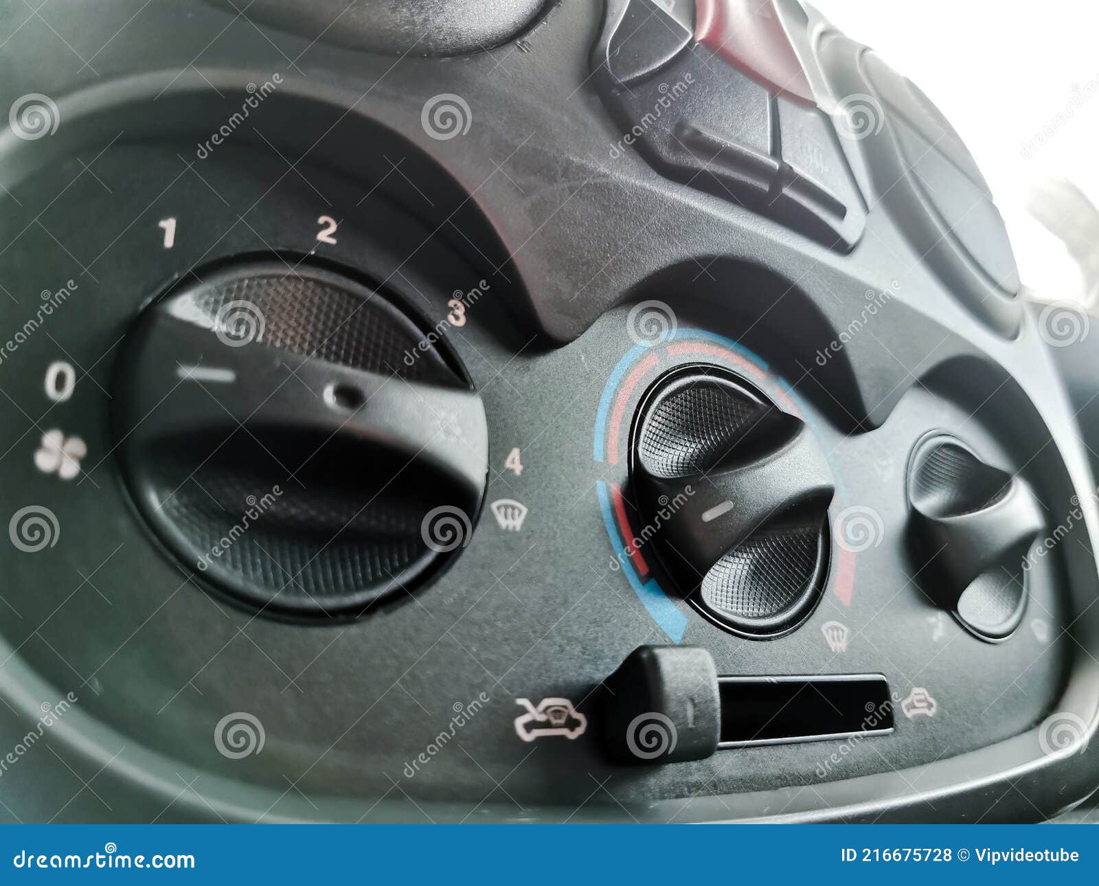 Air Conditioner and Heat Control Knobs on the Car Dashboard Manual ...