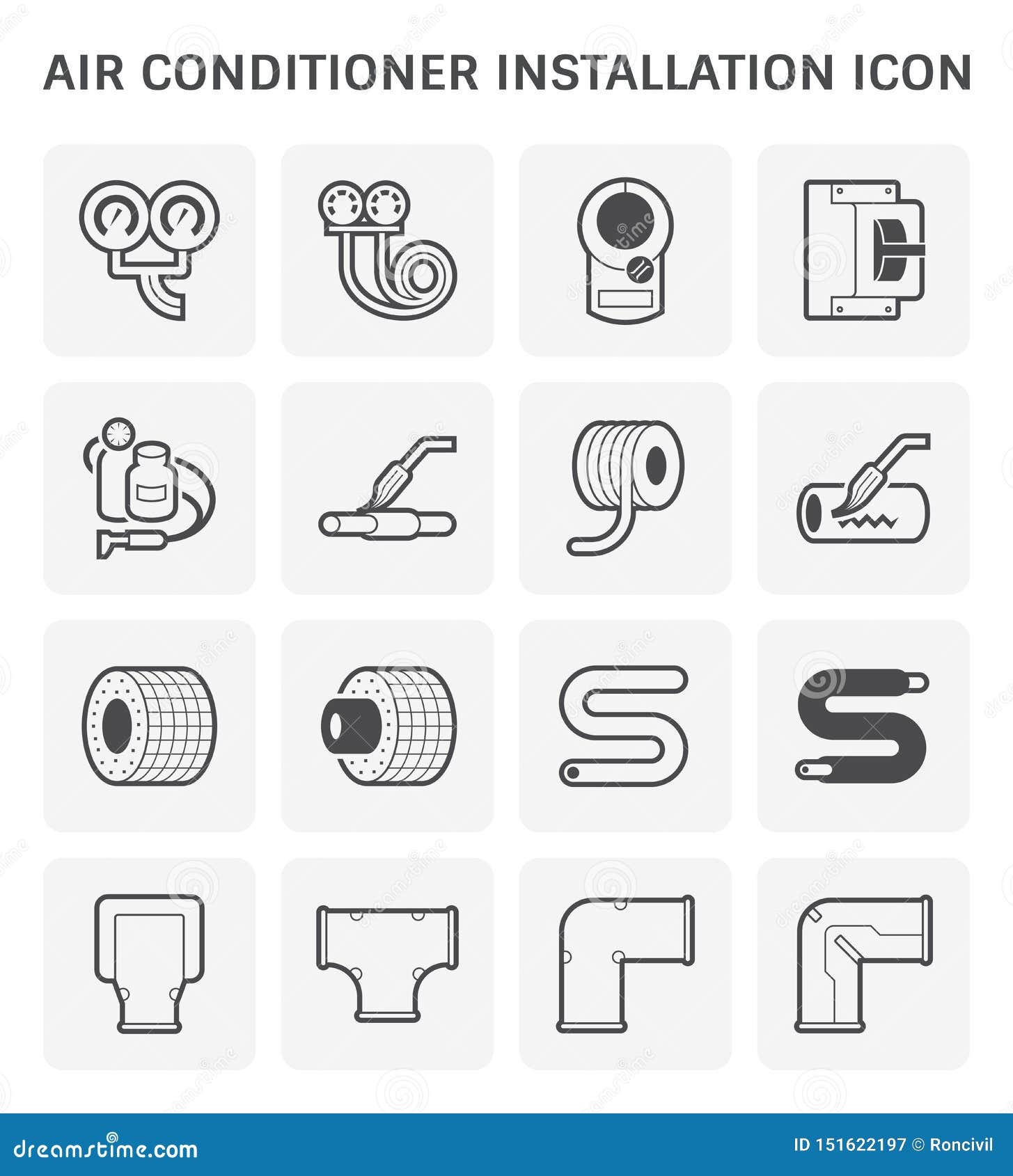 Air conditioner icon stock vector. Illustration of cold - 151622197