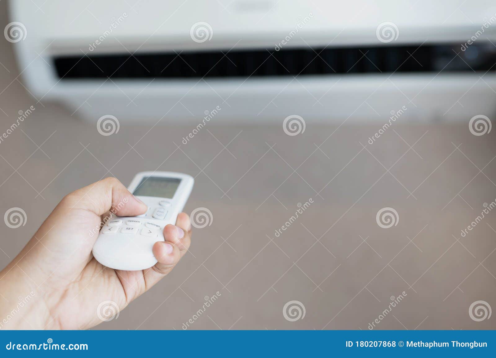 Air Conditioner Inside the Room Remote Controller. Stock Photo - Image ...