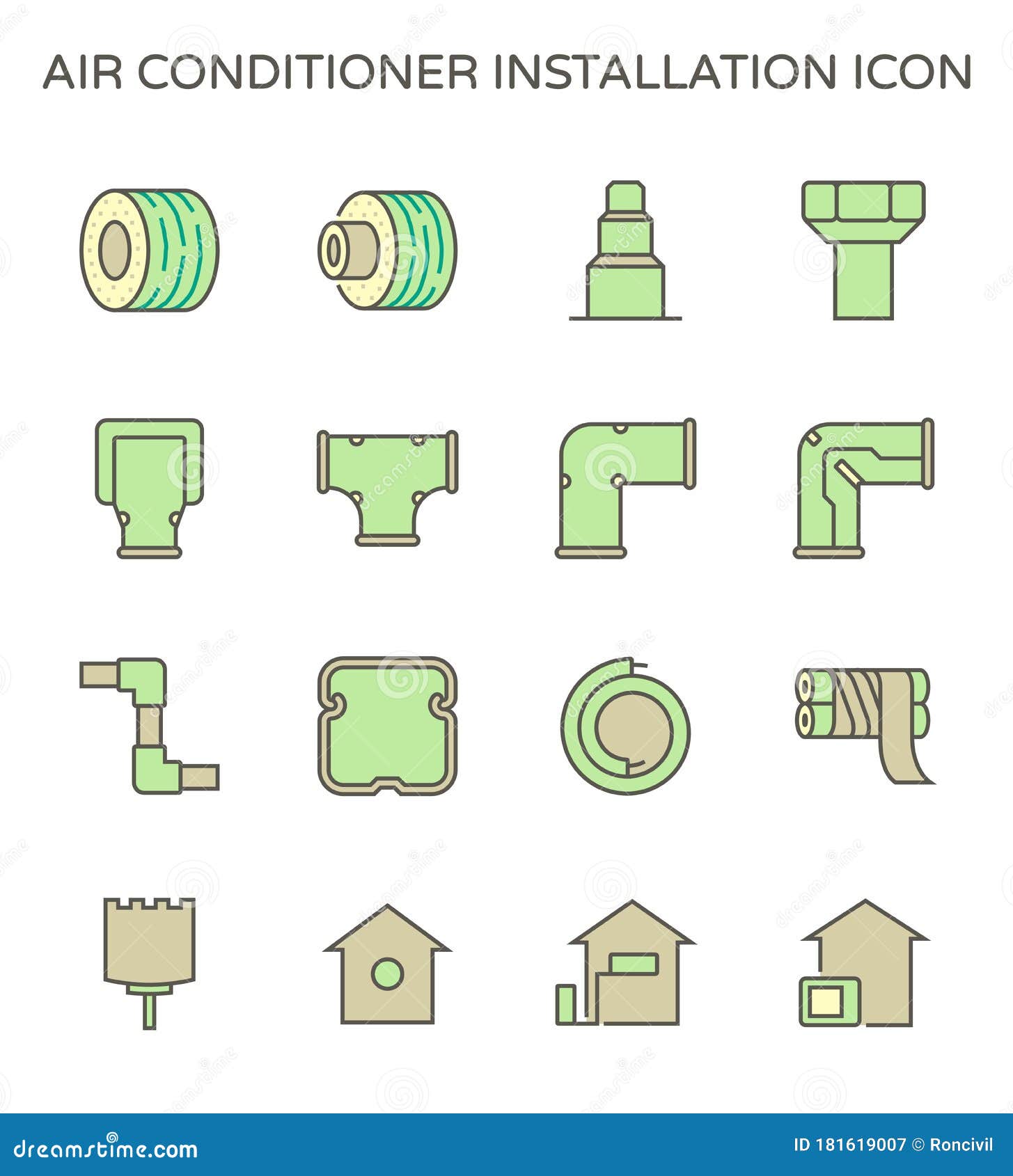 Air Conditioner Installation Icon Stock Vector - Illustration of ...