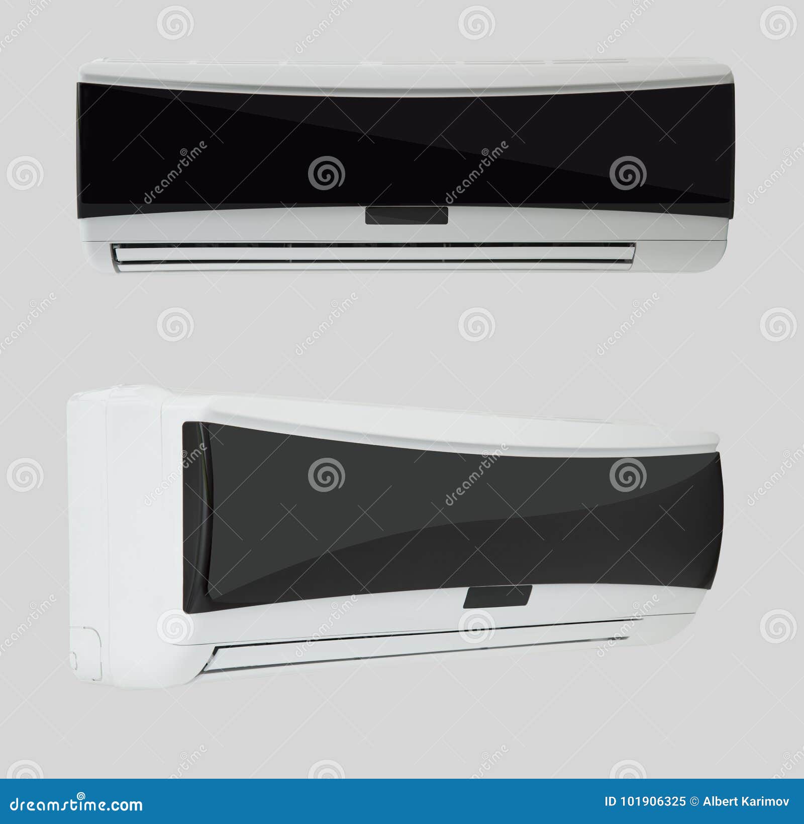 Air Conditioner on a Light Background Stock Image - Image of space ...