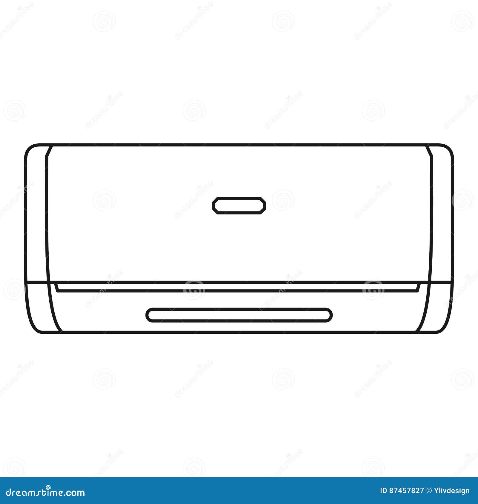 Air Conditioner Machine Icon, Outline Style Stock Vector - Illustration ...
