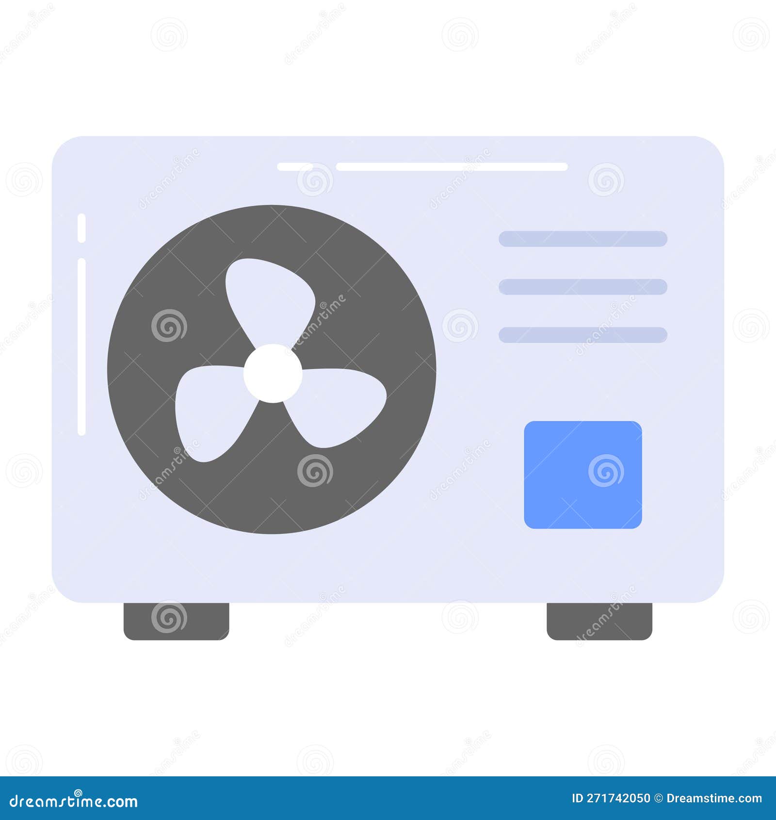 Air Conditioner Outer Vector, Icon of Ac Fan Hardware Device Stock ...