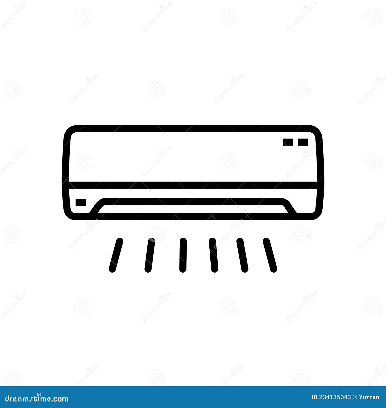 Air Conditioner Outline Vector Icon Stock Vector - Illustration of home ...