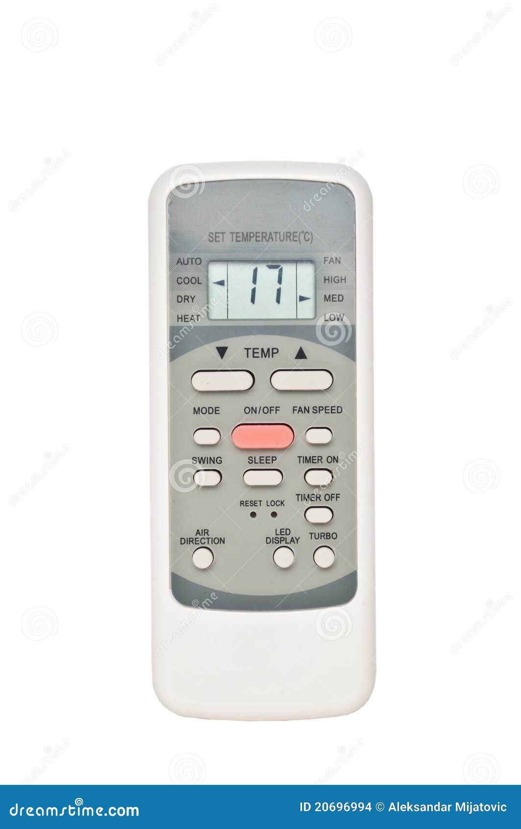 Air Conditioner Remote Control Stock Photo - Image of display, cool ...