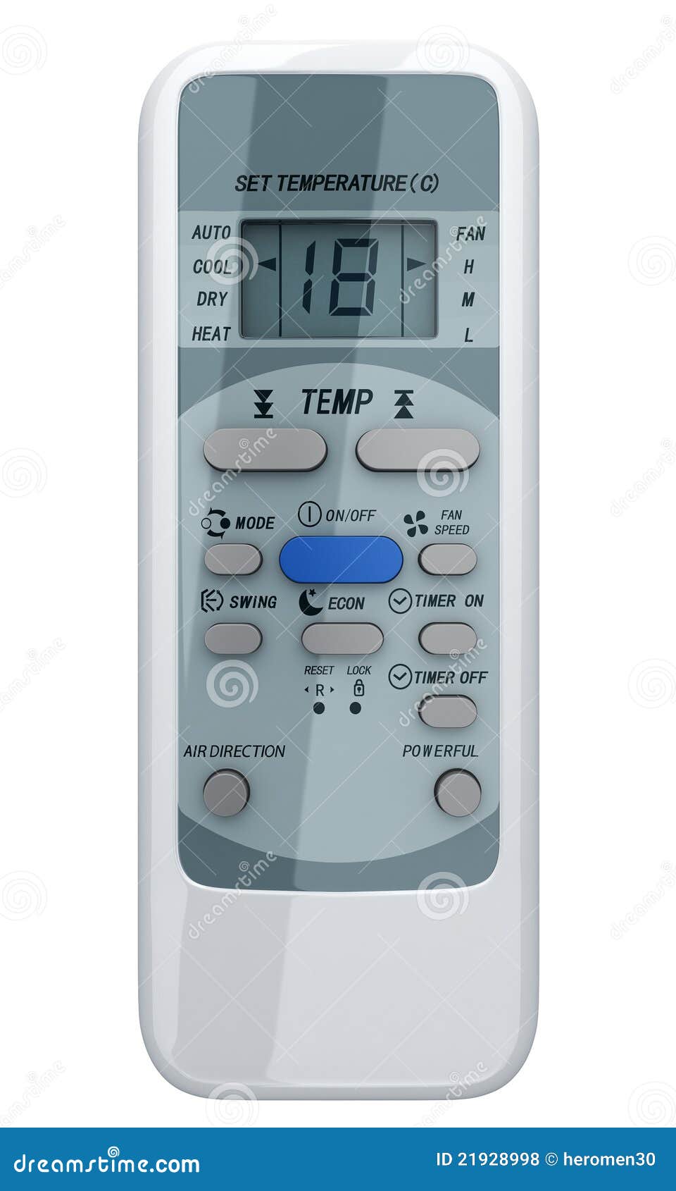Air Conditioner Remote Control Stock Illustration - Illustration of ...