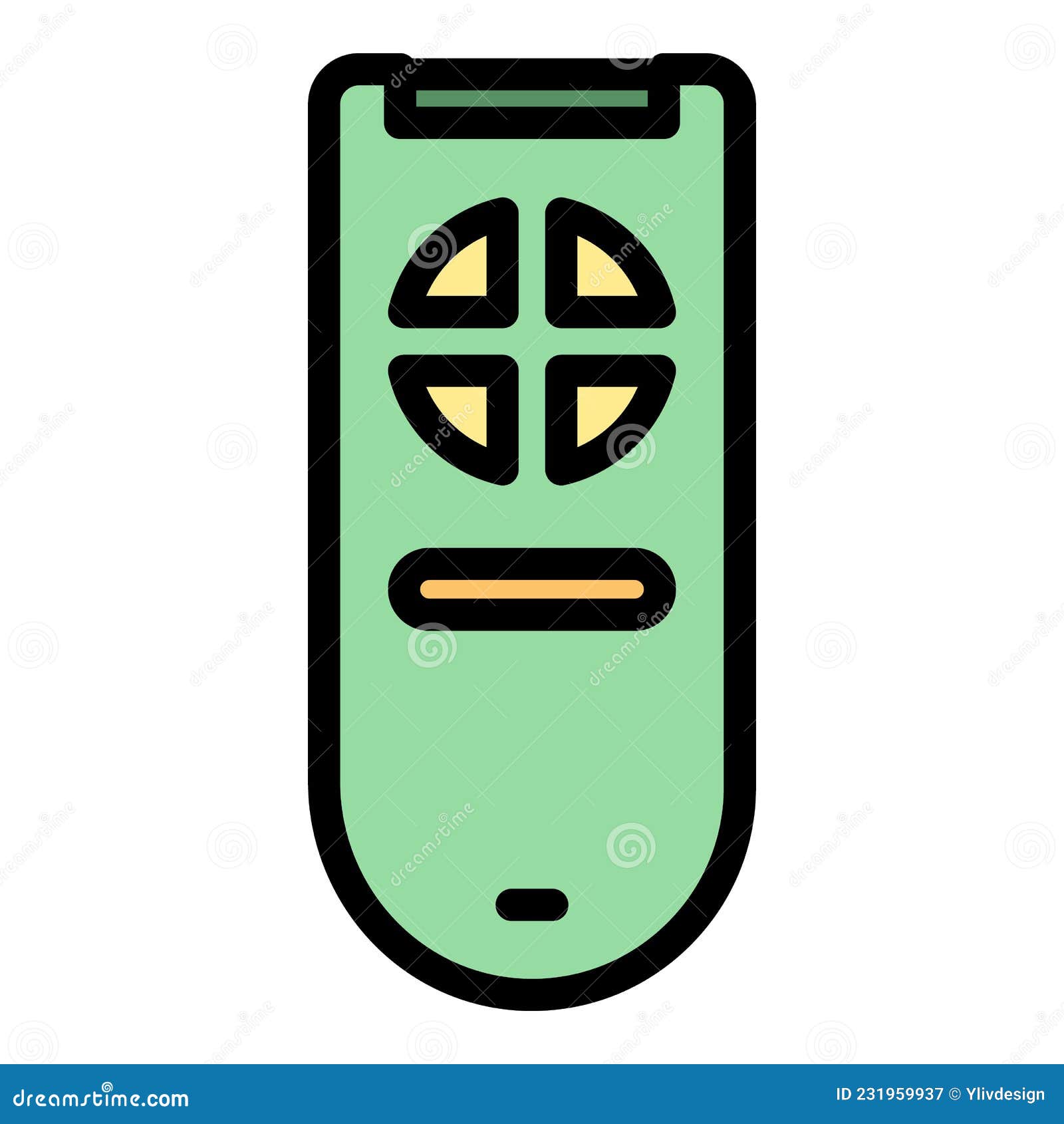 Air Conditioner Remote Control Icon Color Outline Vector Stock Vector ...