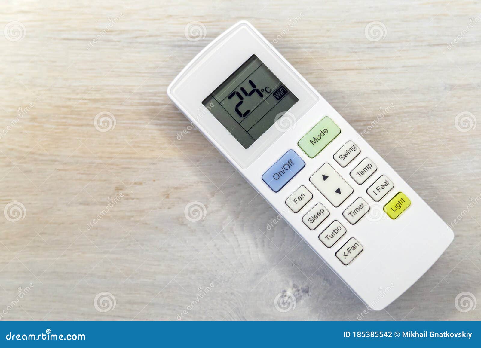 Air Conditioner Remote Control with Display Stock Photo - Image of wifi ...
