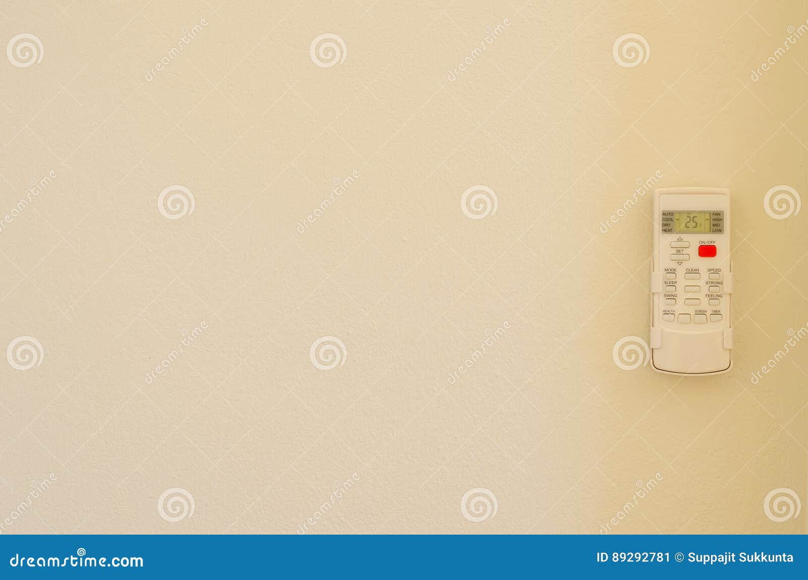 Air Conditioner Remote Control on Wall Background Stock Image - Image ...