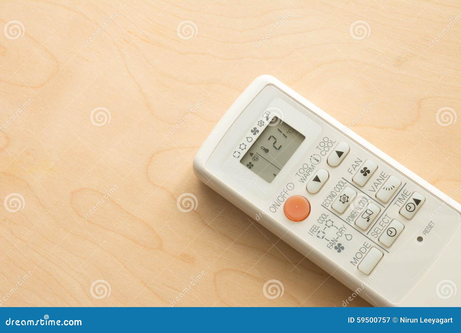Air Conditioner Remote Control on Wood Floor Stock Image - Image of ...