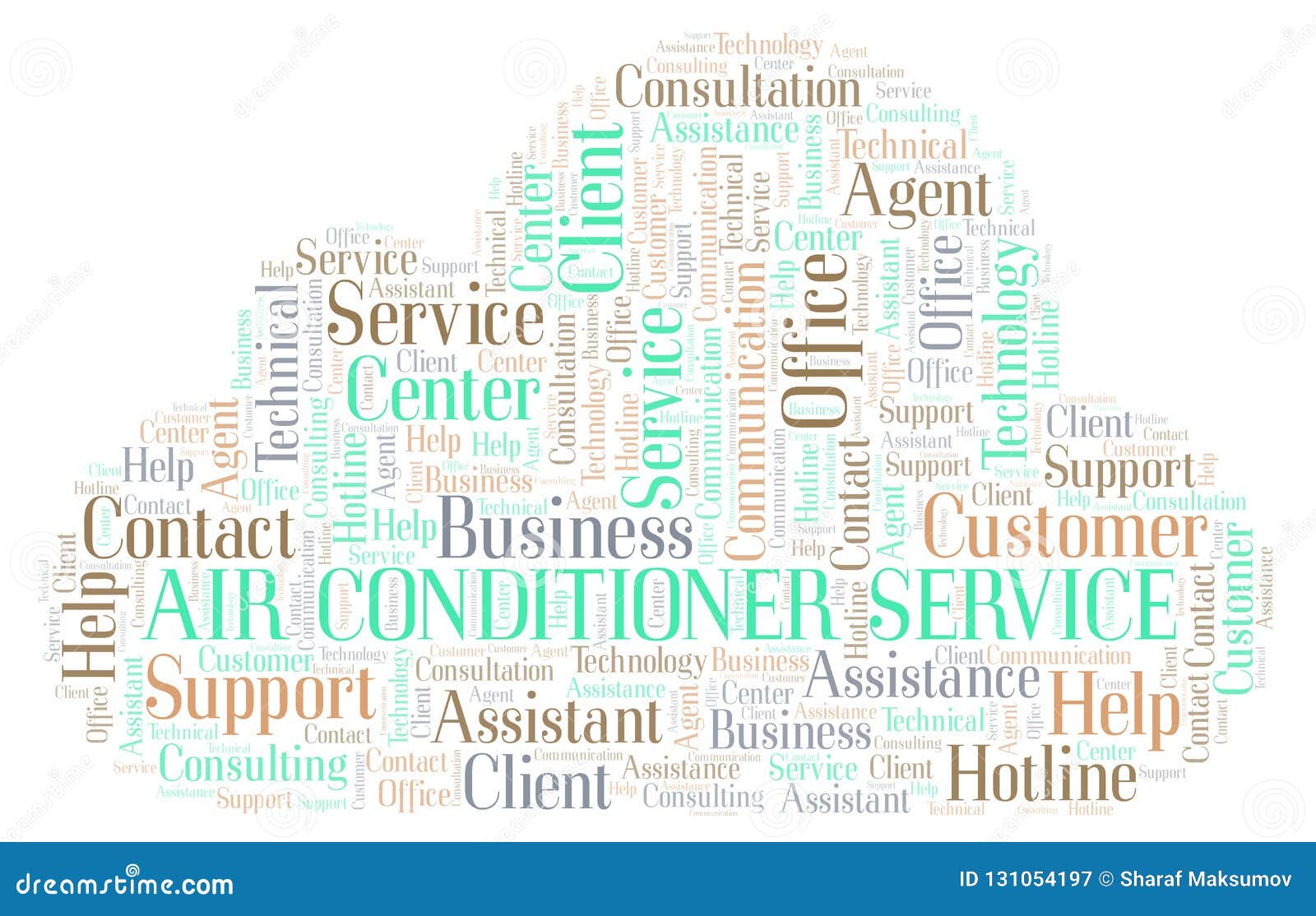 Air Conditioner Service Word Cloud. Stock Illustration - Illustration ...