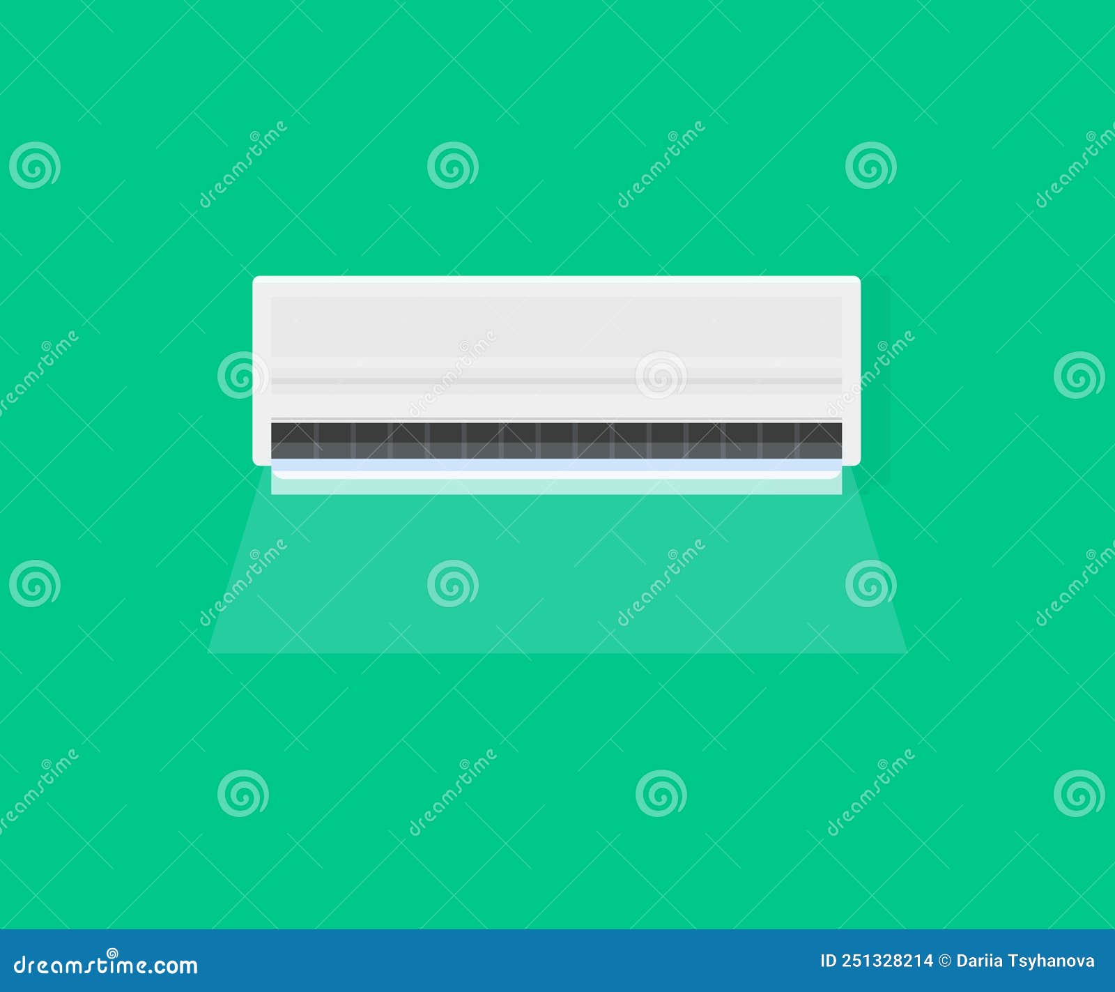 Air Conditioner, Split System for Climate Control with Cold Wind Flows ...