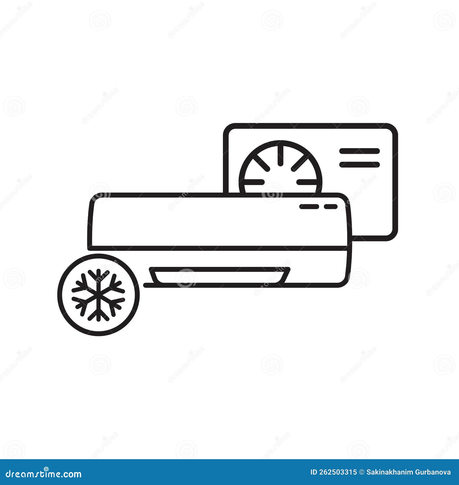 Air Conditioner Split System Flat Vector Graphic Design Illustration ...