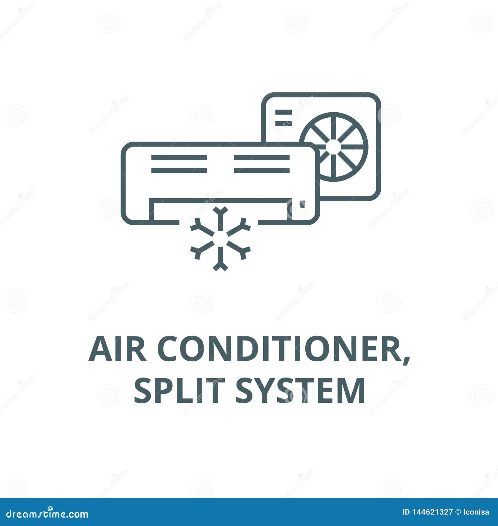 Air Conditioner Split System Flat Vector Graphic Design Illustration ...