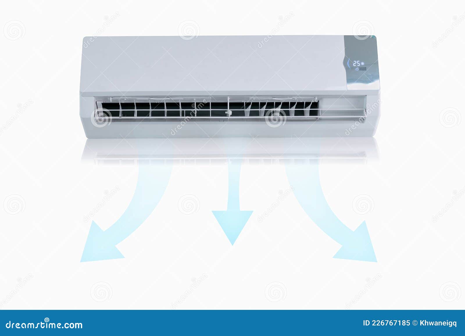 Air Conditioner Split Type Embed on Isolation White Background Stock ...