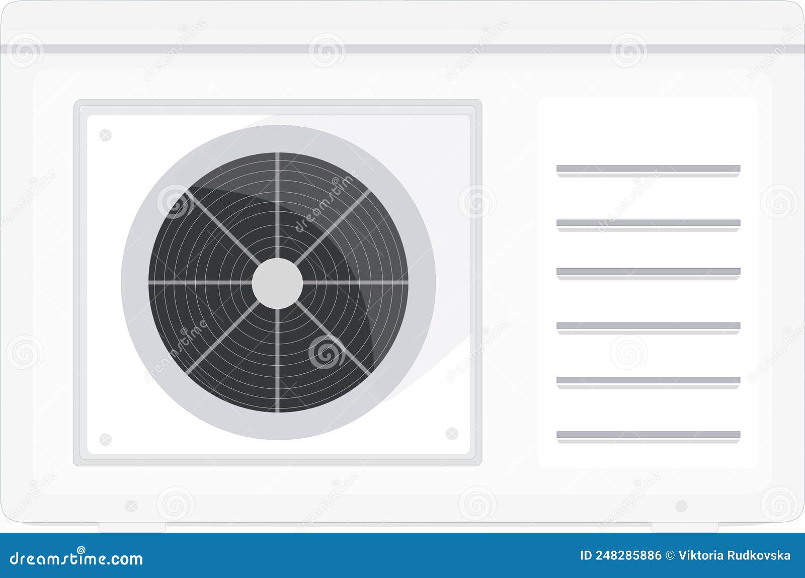 Air Conditioner Unit. Exterior of House. Vector. Stock Vector ...