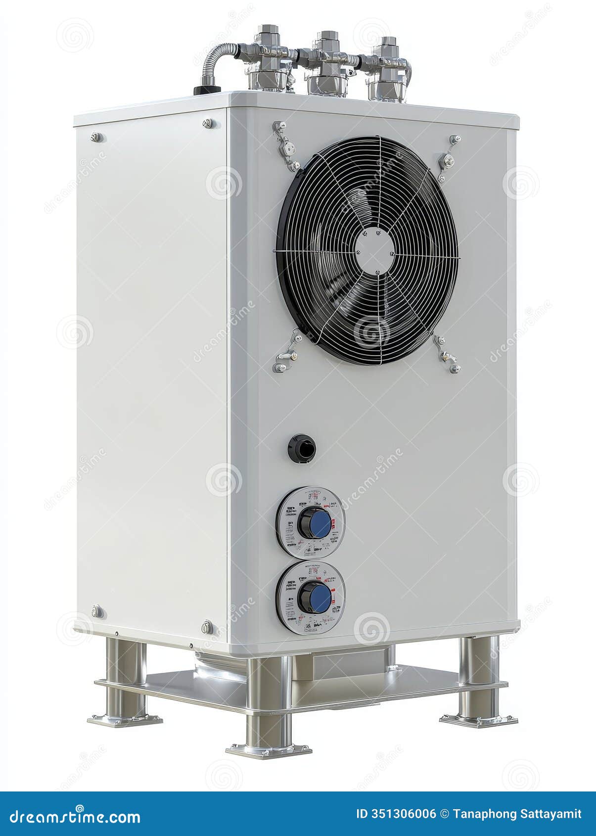 Air Conditioner Unit Eye Level View Powerful Air Conditioning System ...