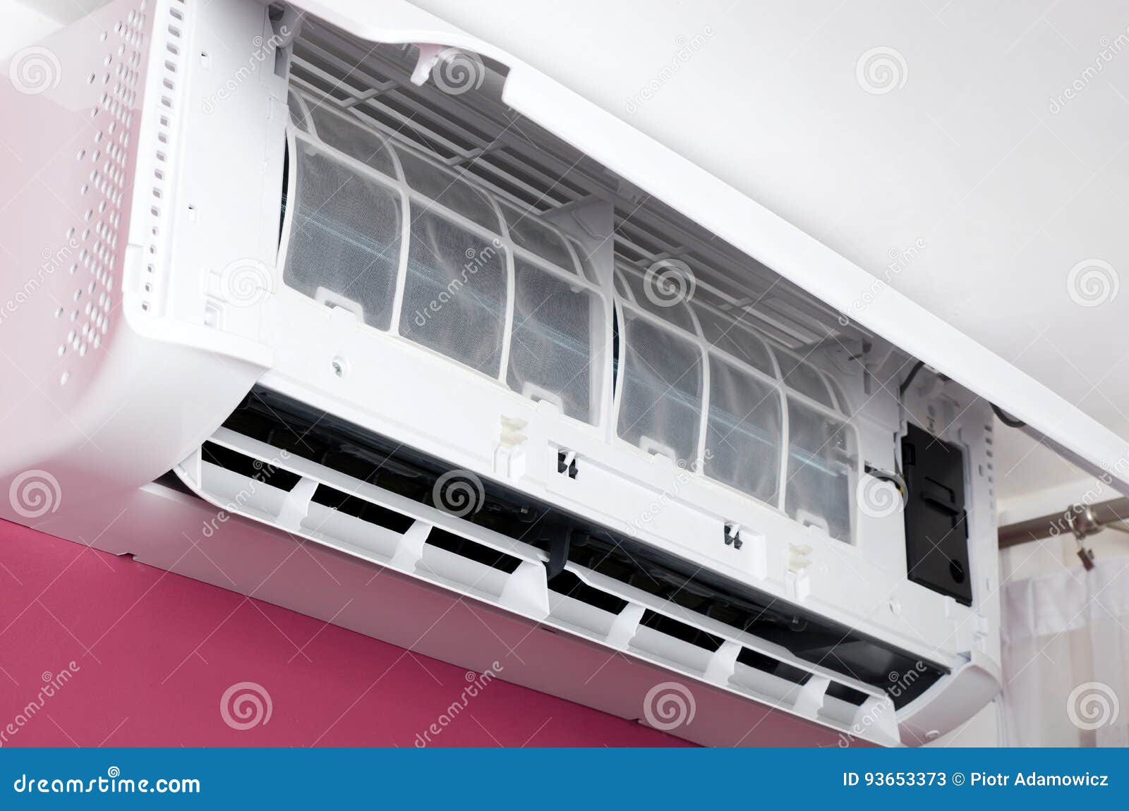 Air Conditioner Unit with Opened Service Panel Stock Image - Image of ...