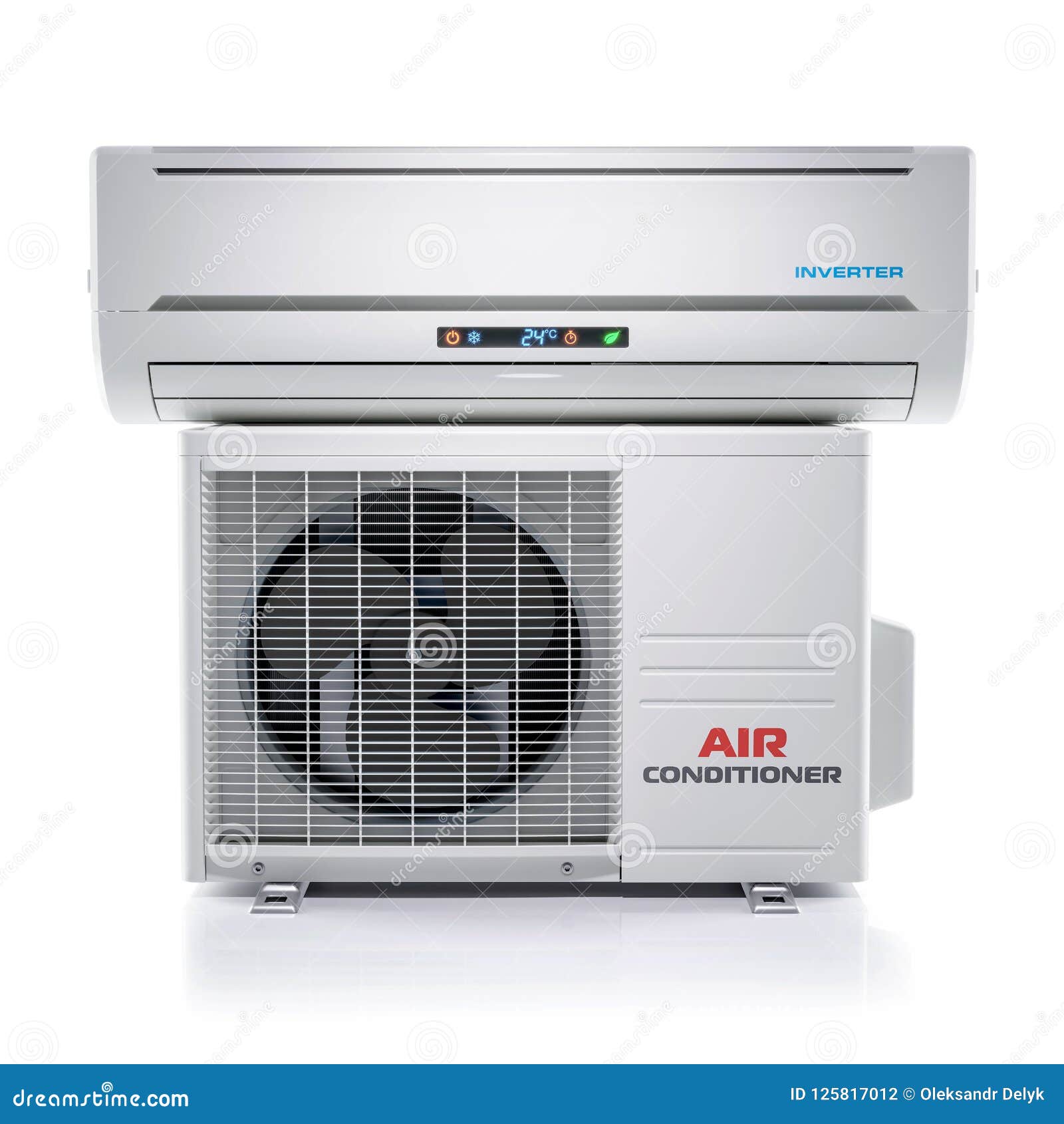 Air Conditioner Unit 3d Render Stock Illustration - Illustration of ...