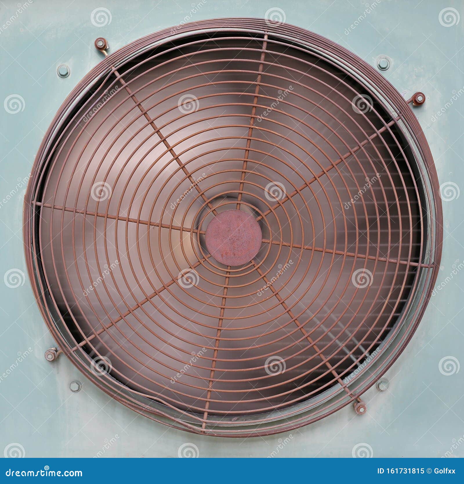 Air Conditioner Ventilation Fan Rotating Stock Image - Image of ...
