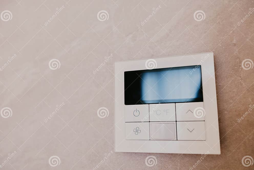 Air Conditioner Wall Controller - Image Stock Photo - Image of ...