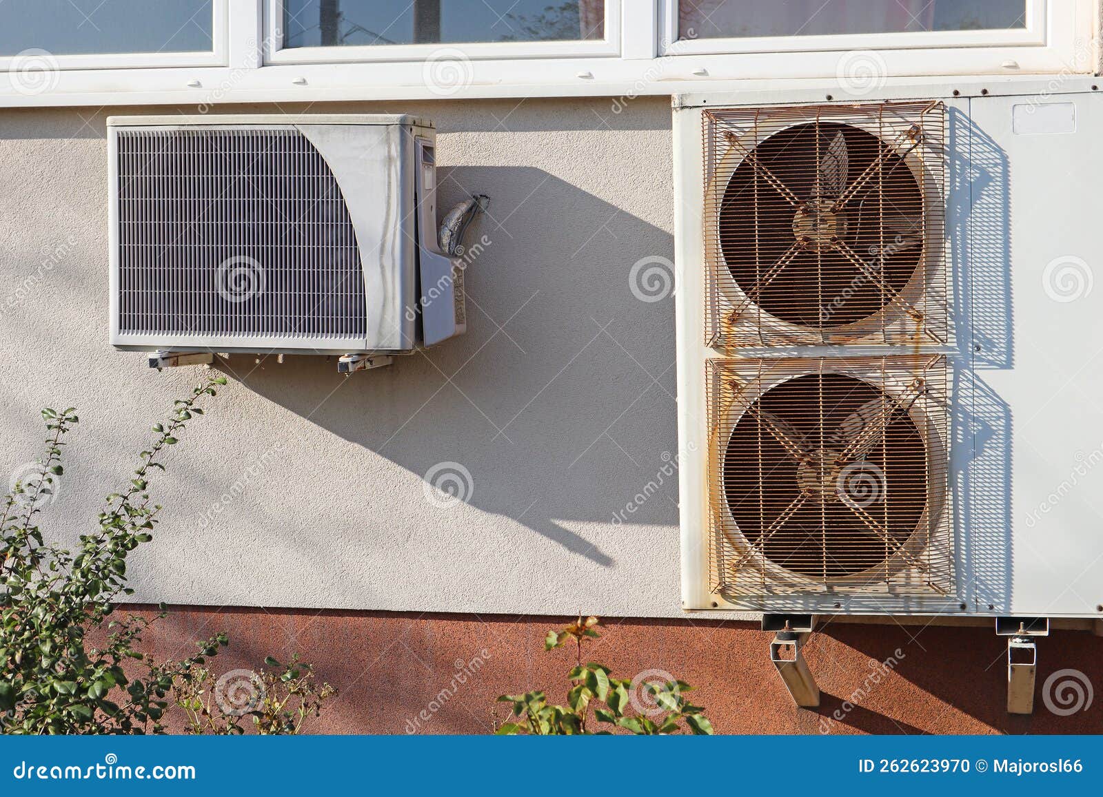 Air Conditioner on the Wall of an Office Building Stock Photo - Image ...