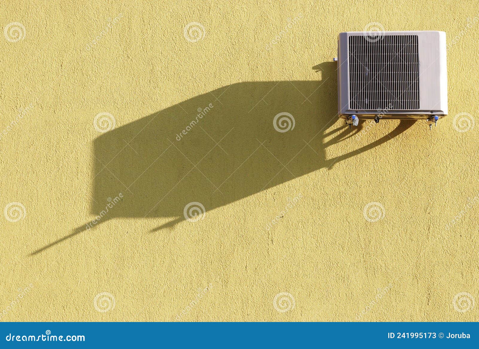 Air Conditioner on Yellow Wall Stock Image - Image of cooling, clime ...