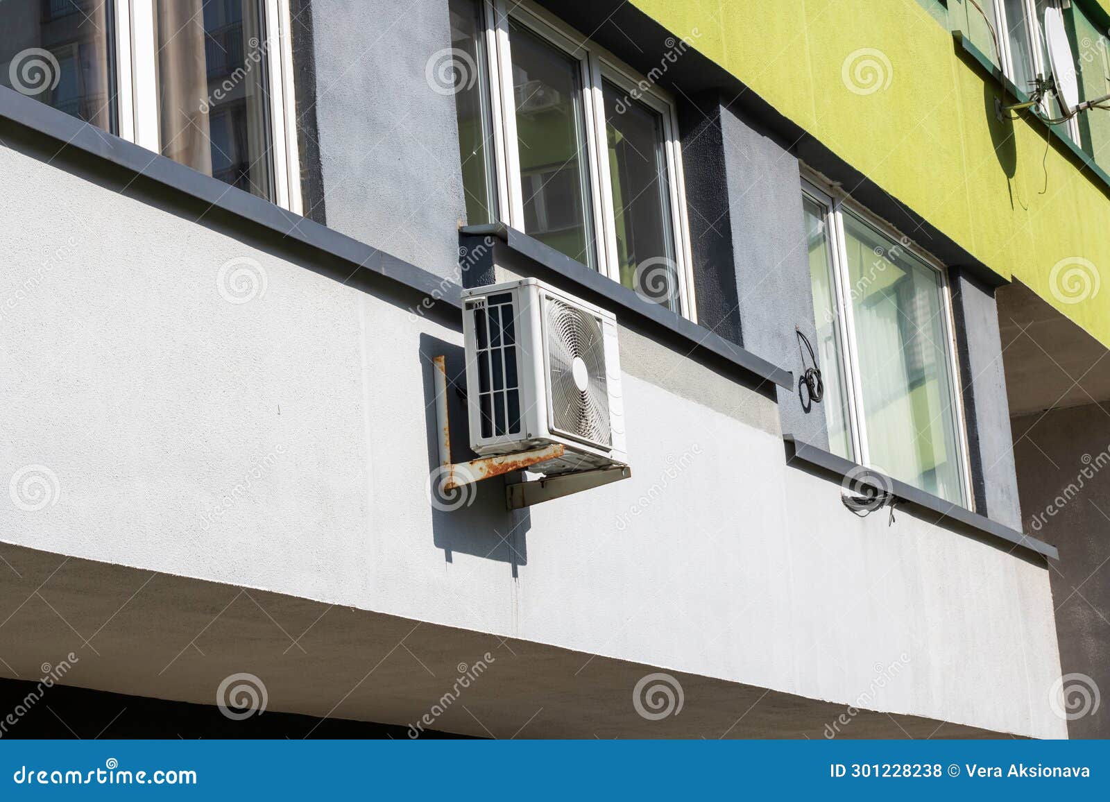 Air Conditioners on Wall of Tall Building Stock Photo - Image of estate ...