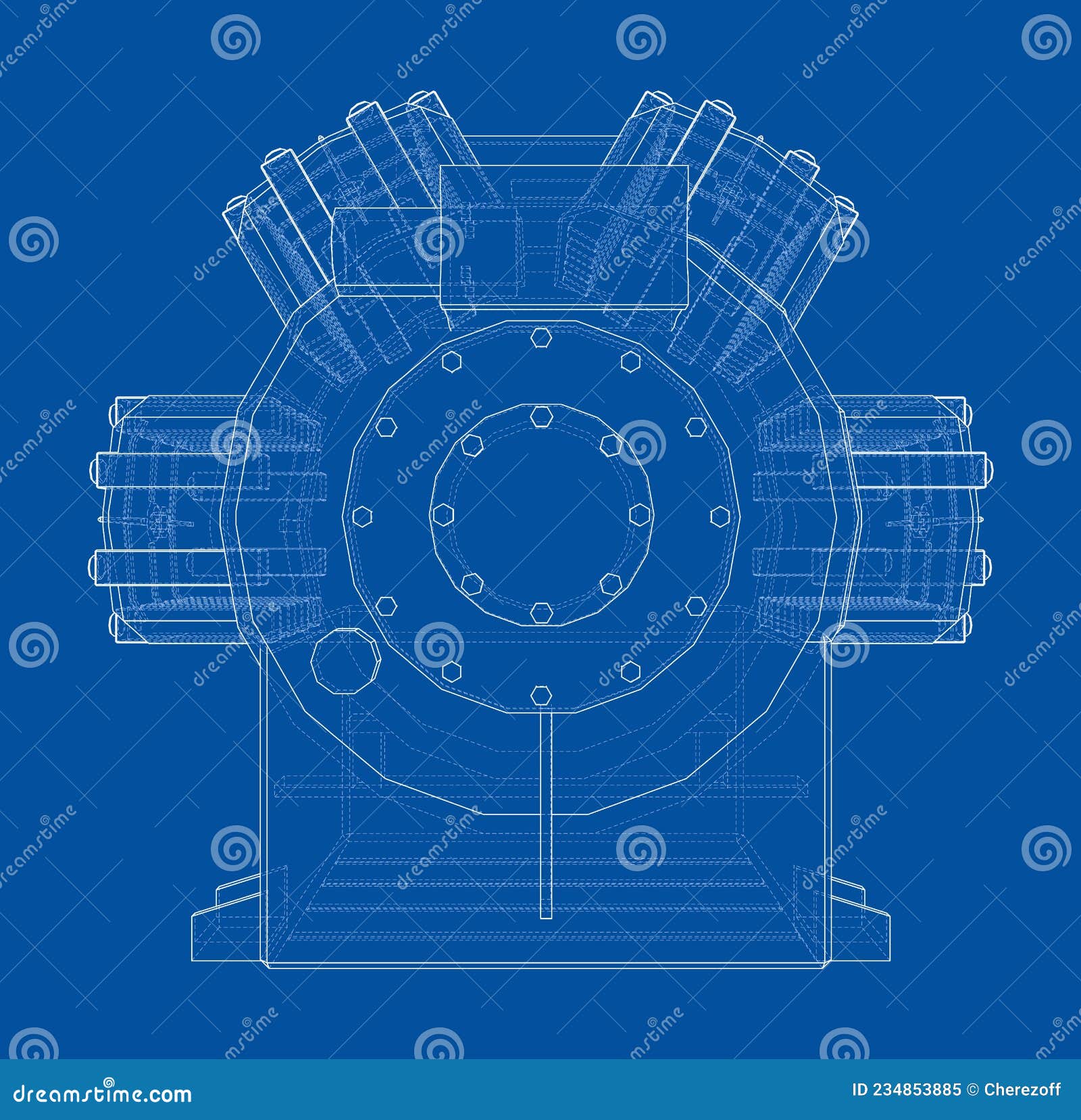 Air Conditioning Compressor Stock Illustration - Illustration of ...