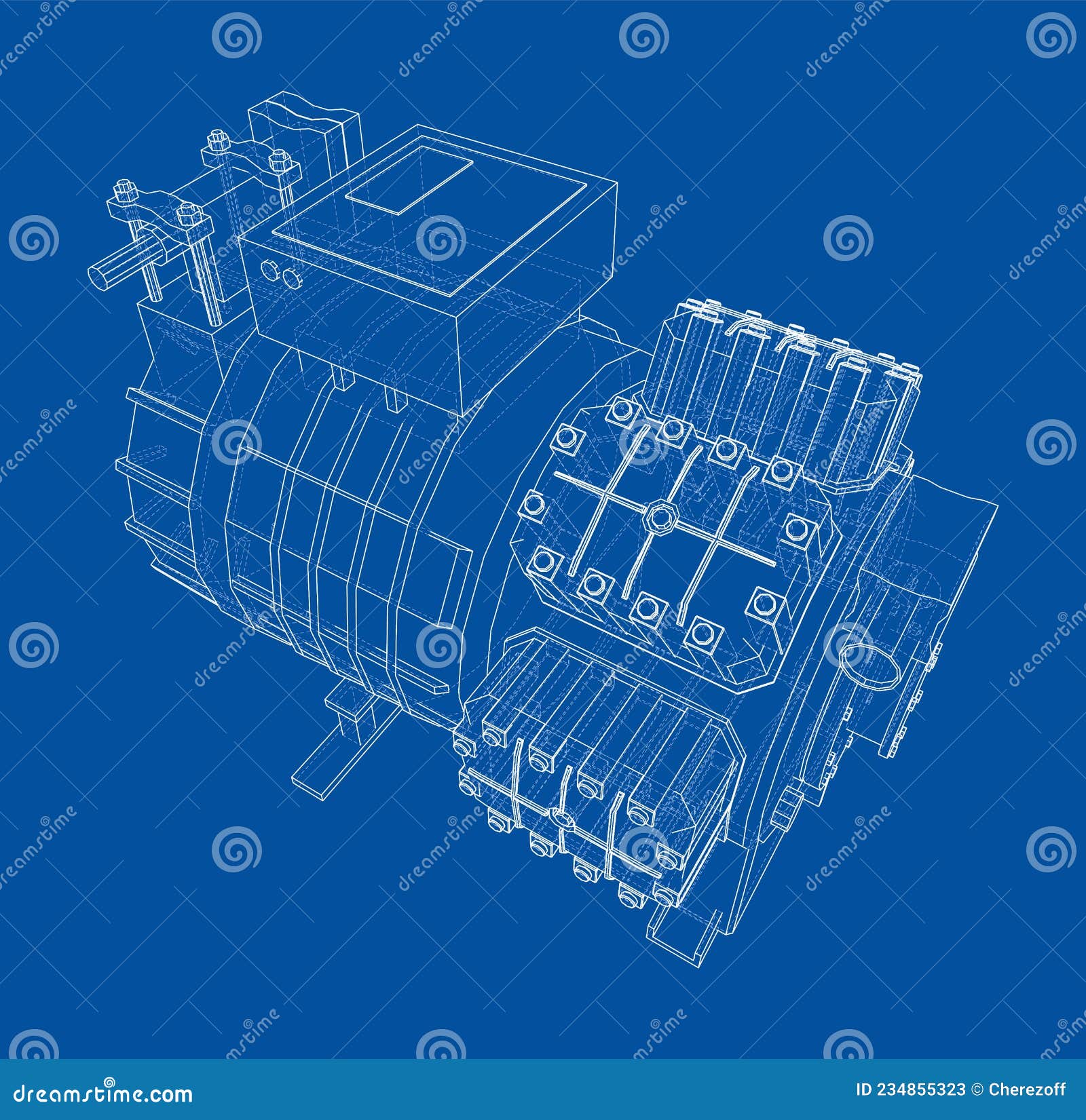 Air Conditioning Compressor Stock Illustration - Illustration of ...