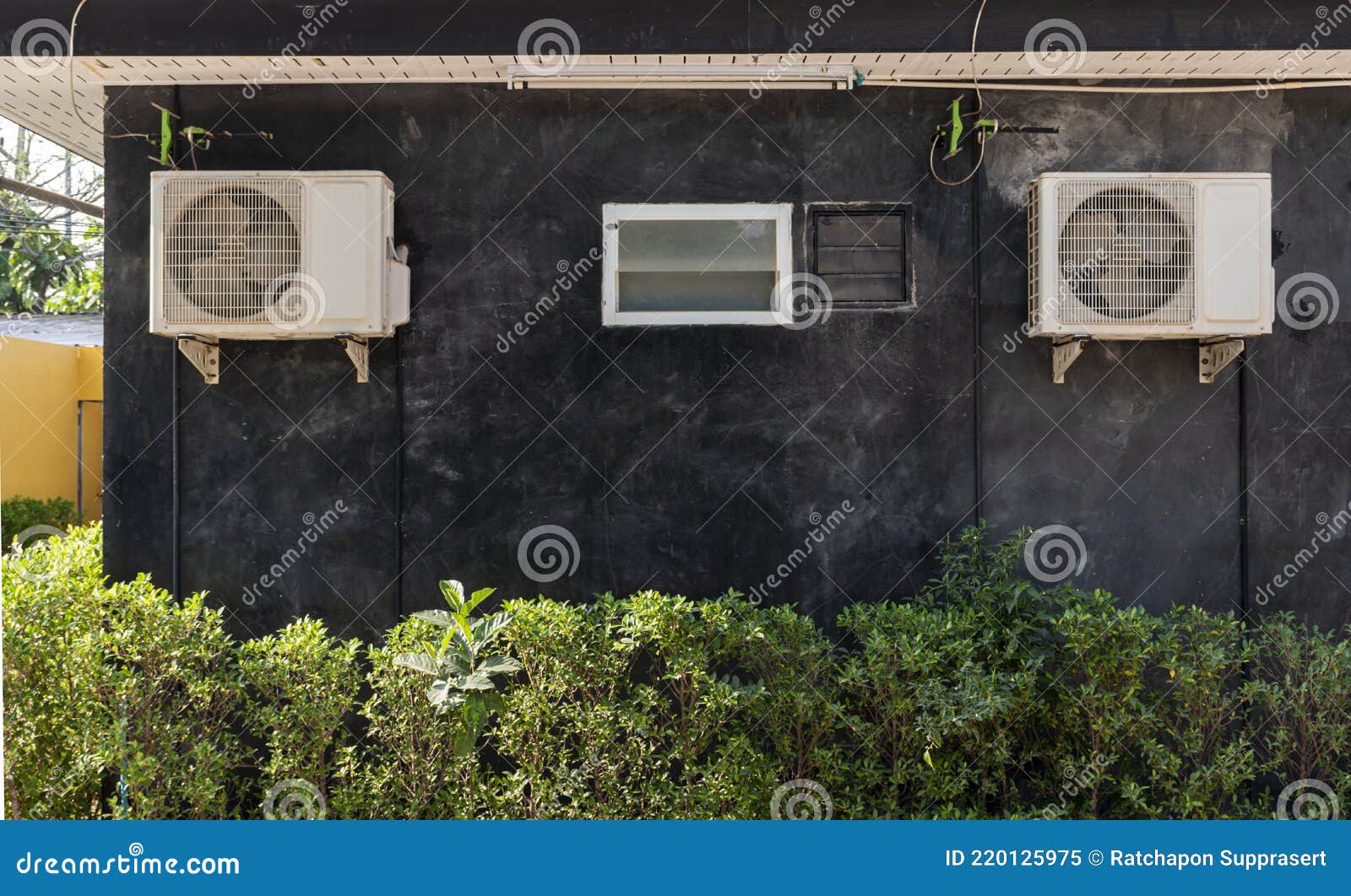 Air Conditioning Compressor at the Back of the Room Stock Image - Image ...