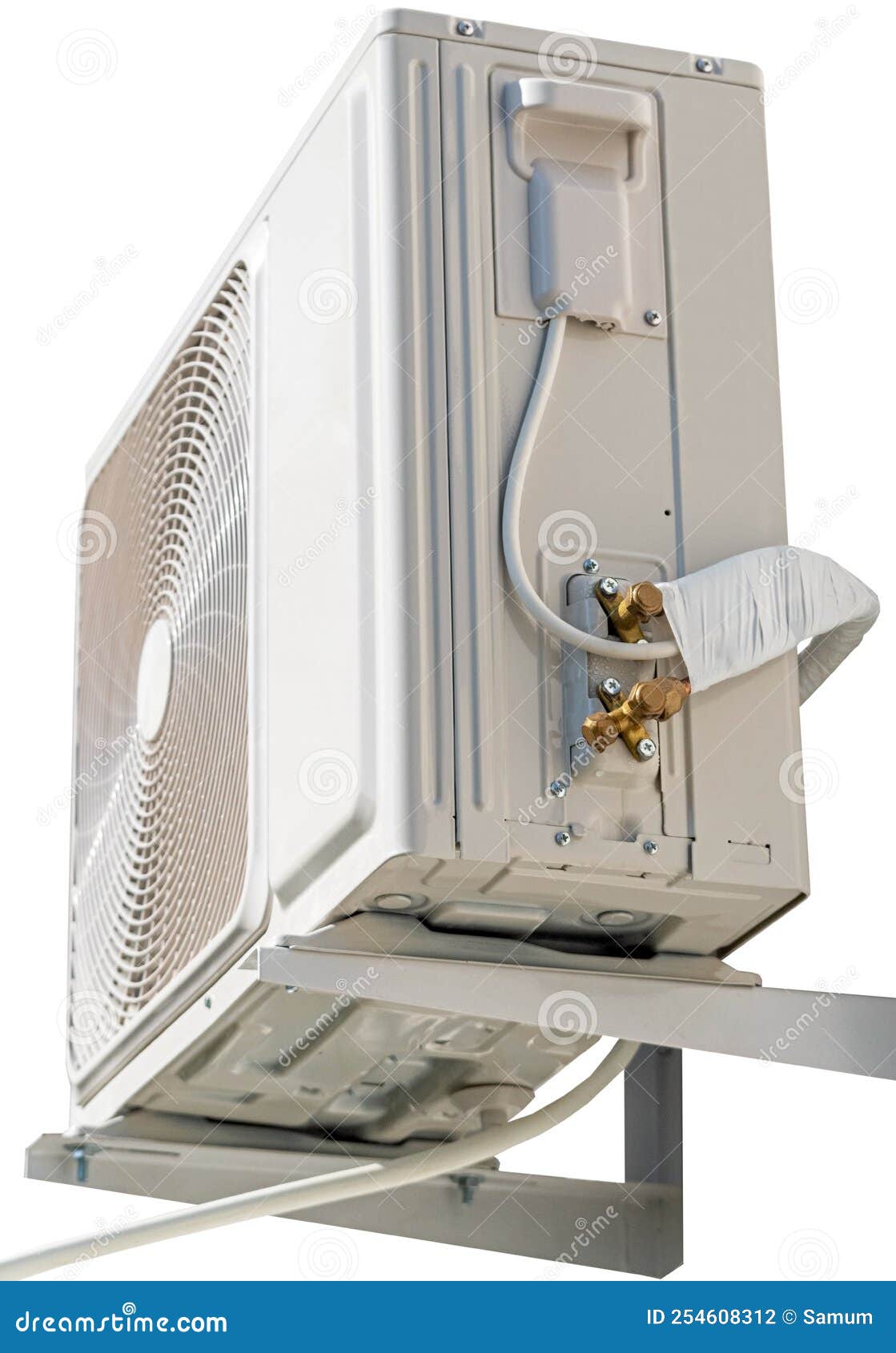 Air Conditioning Compressor Isolated on White Stock Photo - Image of ...