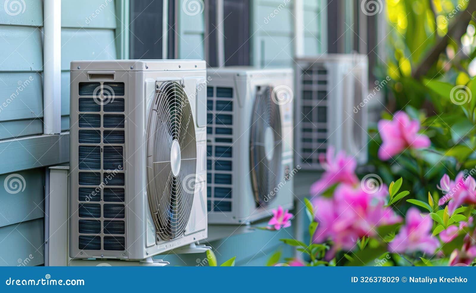 Air Conditioning Compressor Outdoor Unit. Air Ventilation Systems Stock ...