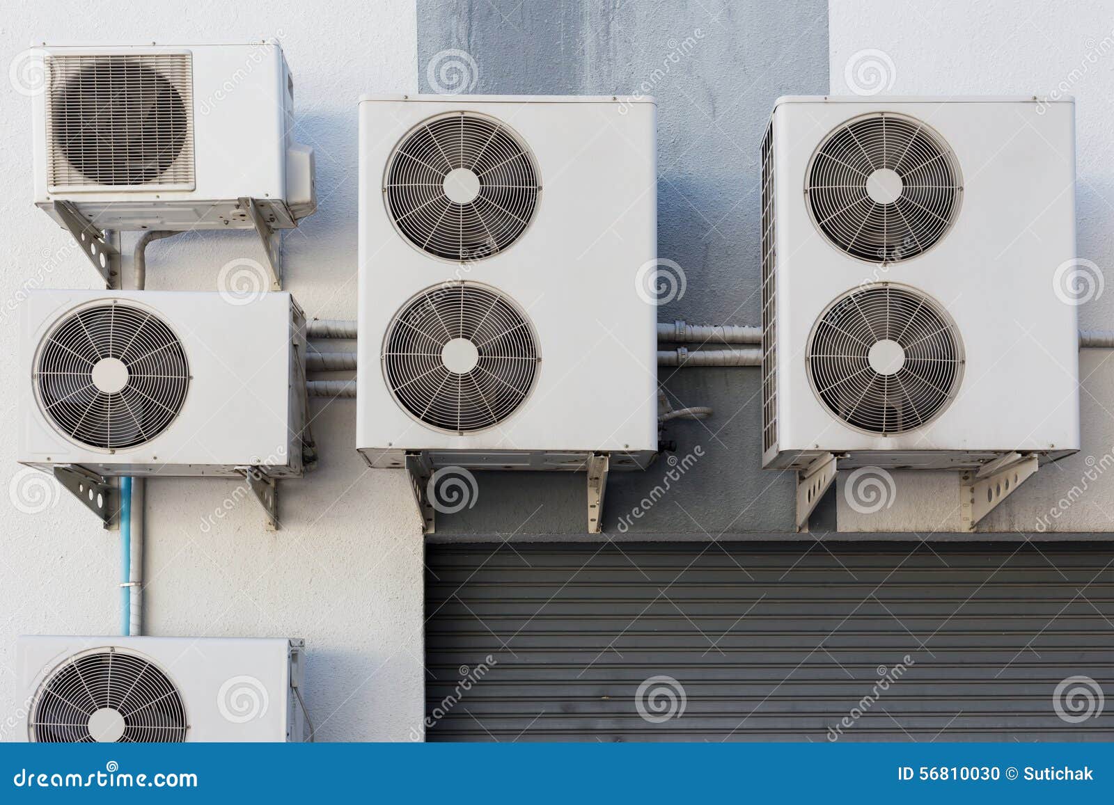 Air Conditioning Compressor System Outside Stock Photo - Image of ...